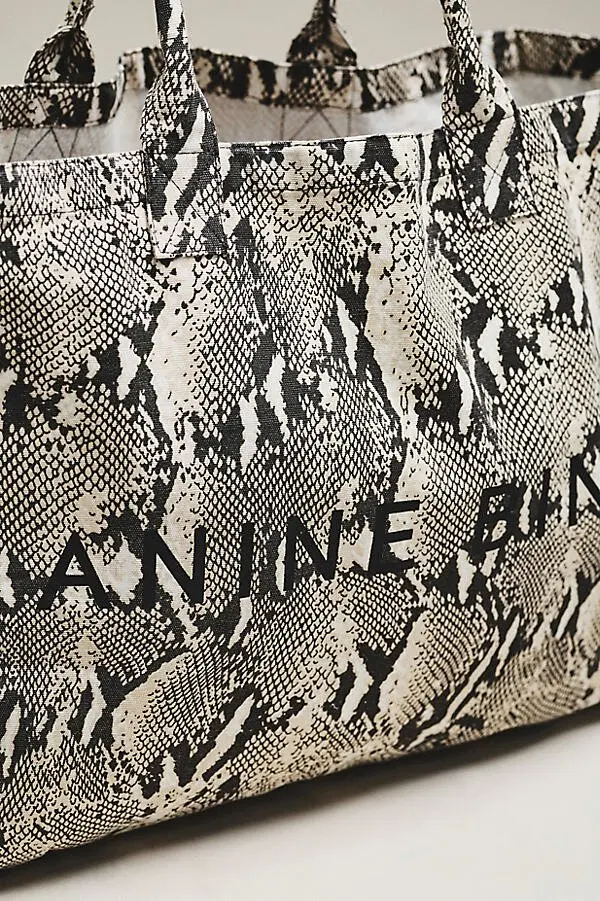 ANINE BING Leo Canvas Tote Bag - Python