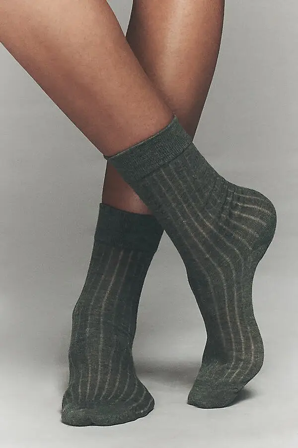 CASA CLARA Daniella Crew Socks - Olive