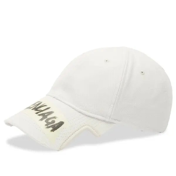 Balenciaga Logo Cap - Dirty White