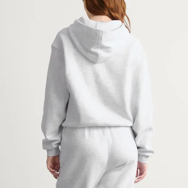 SKIMS Cotton Fleece Zip Up Hoodie - Light Heather Grey
