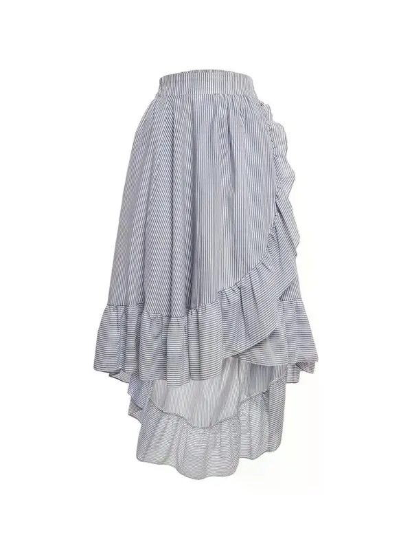 Maje Asymmetric Striped Skirt