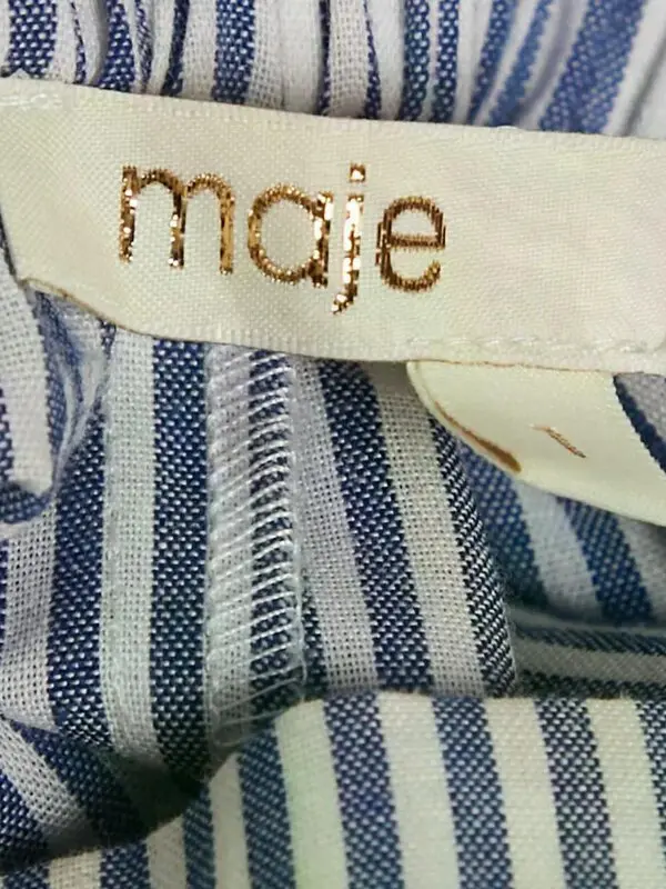 Maje Asymmetric Striped Skirt