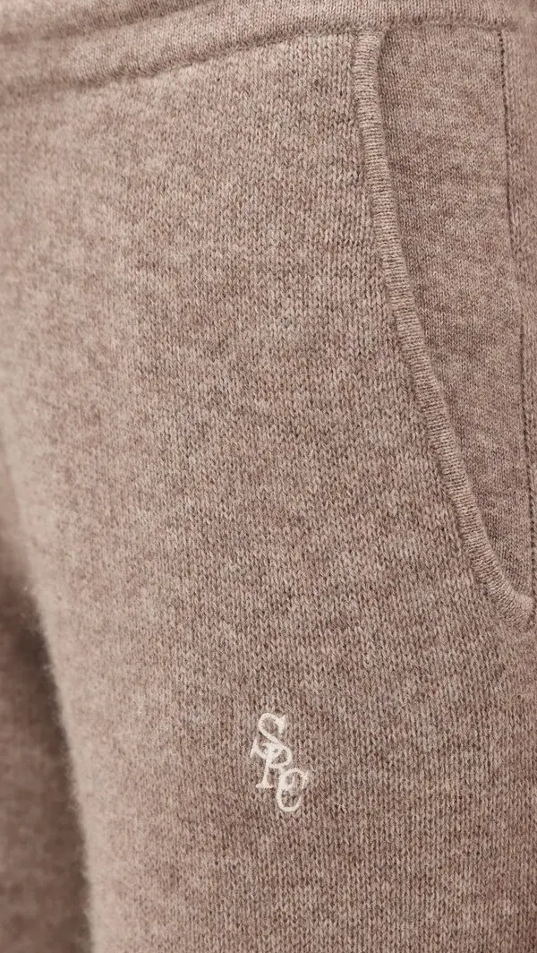SPORTY & RICH Src Cashmere Trousers - Tapioca
