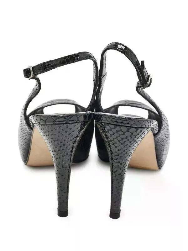 STUART WEITZMAN Python-embossed Leather Pumps