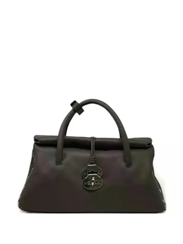 ZANELLATO Small Dotta® Studded Tote Bag - Brown
