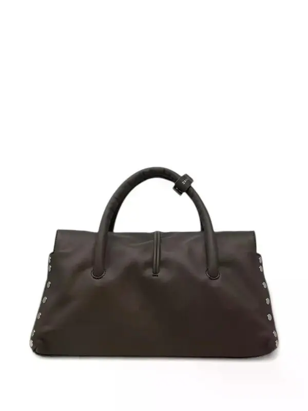 ZANELLATO Small Dotta® Studded Tote Bag - Brown