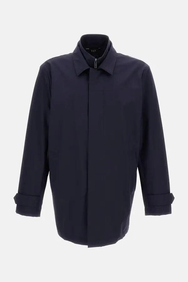 FAY Morning Jersey Stretch Blazer - Blue