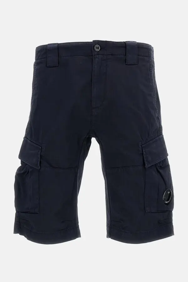 C.P. COMPANY Stretch Cotton Cargo Bermuda - Blue
