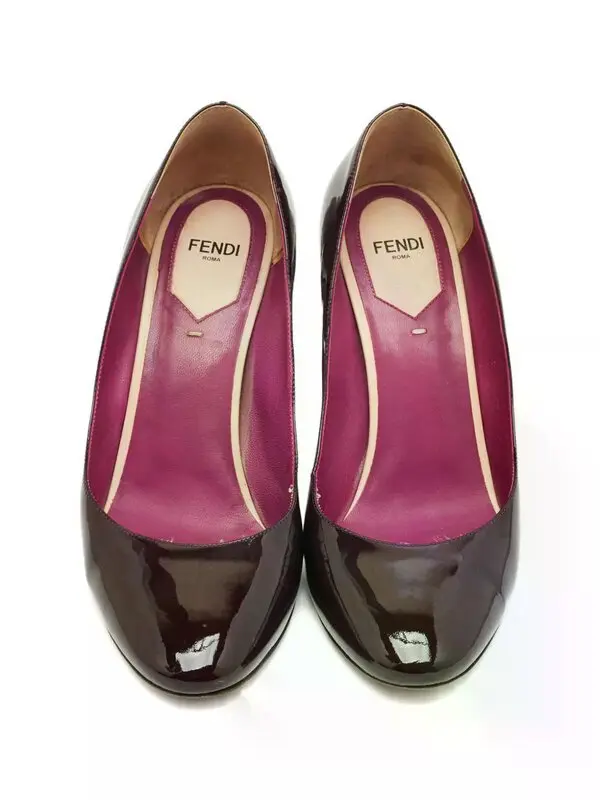Fendi Block-heel Leather Pumps