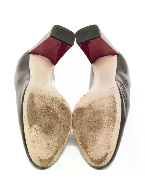 Fendi Block-heel Leather Pumps