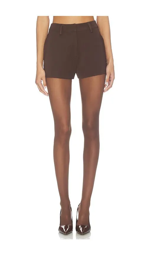 Line & Dot Nimah Tailored Shorts - Brown