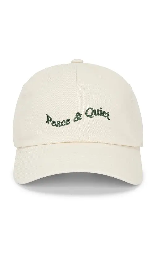 MUSEUM OF PEACE & QUIET Wordmark Tye Dye Dad Hat - White