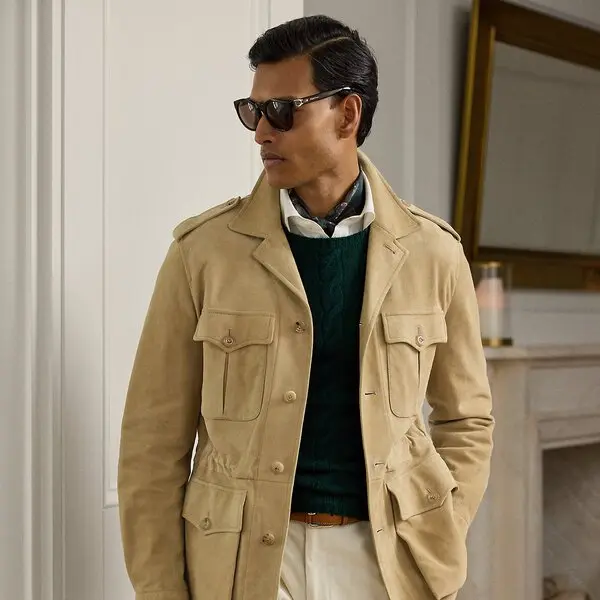 Ralph Lauren Hand-tailored Suede Utility Jacket