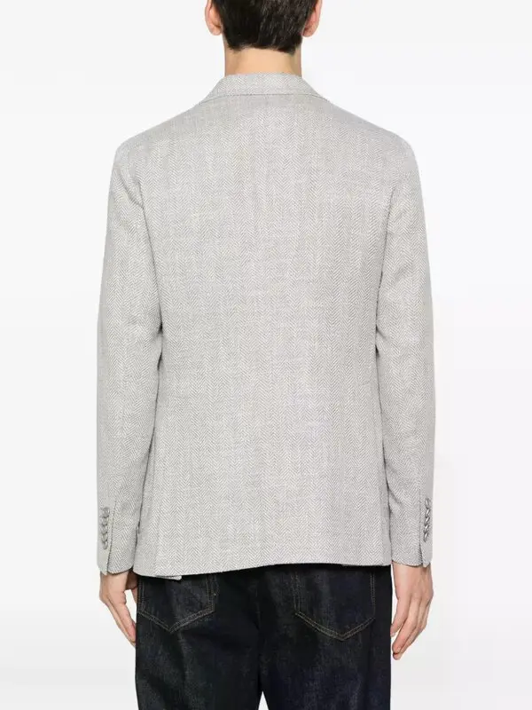 Tagliatore Herringbone-pattern Single-breasted Blazer