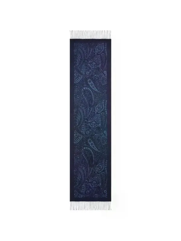 Etro Paisley Jacquard Scarf - Blue