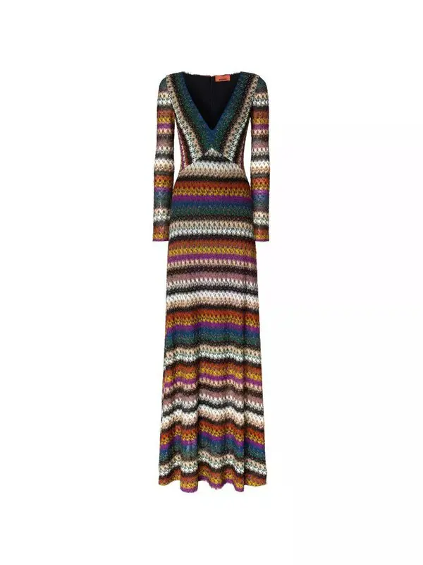 Missoni Patterned V-neck Maxi Dress