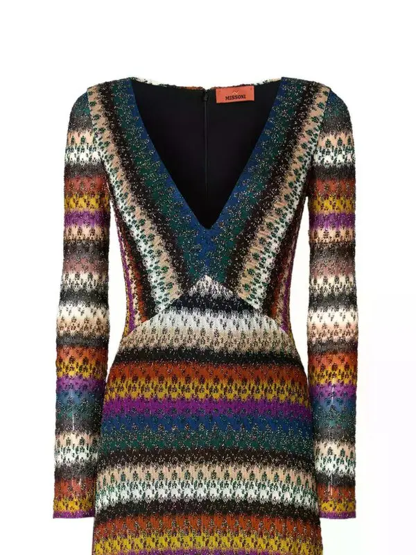 Missoni Patterned V-neck Maxi Dress
