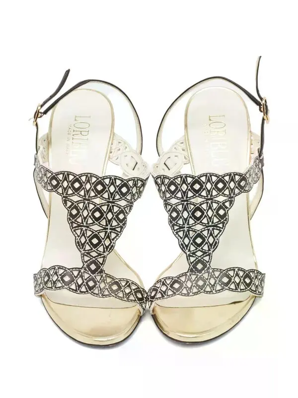 LORIBLU Geometric Leather Sandals