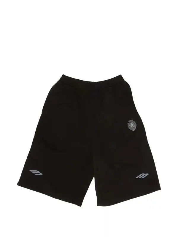 Balenciaga Logo-patch Shorts - Black