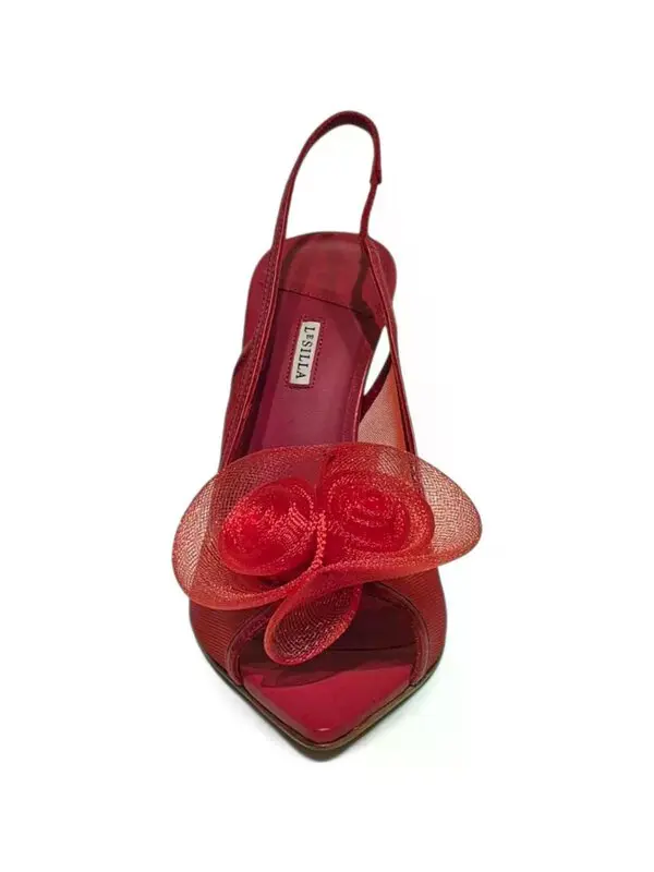 LE SILLA Flower-detail Heeled Sandals - Red