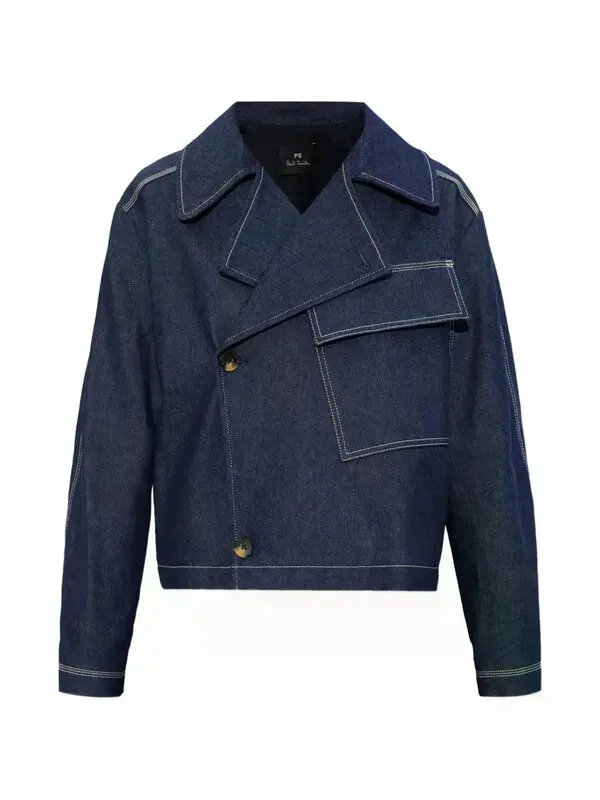 Paul Smith Buttoned Cotton Jacket - Blue
