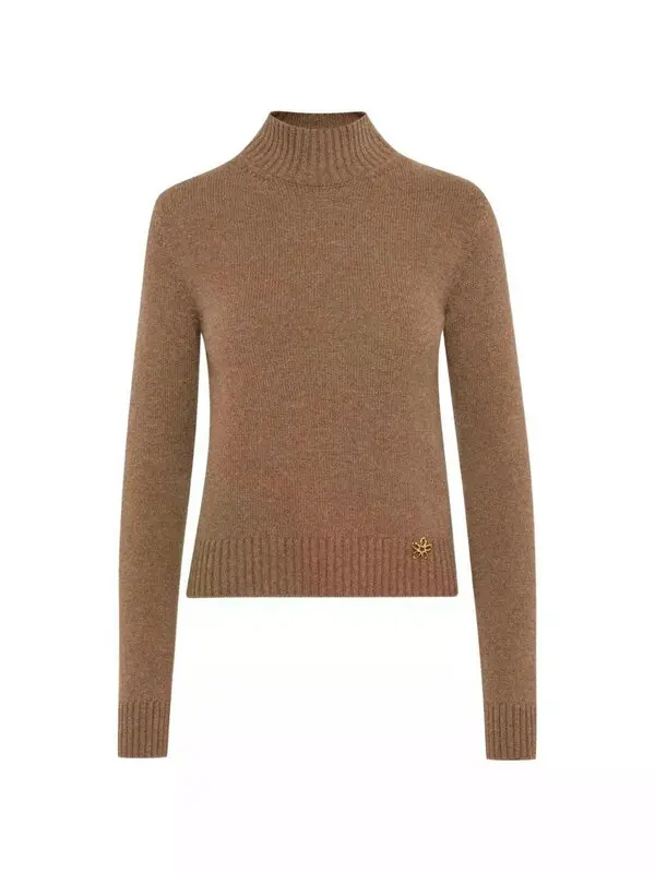 Oscar De La Renta Flower Appliqué Pullover