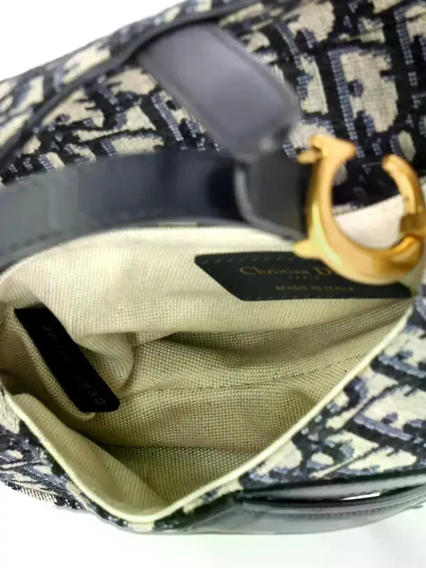 Dior Saddle Handbag Oblique Canvas Mini - Blue