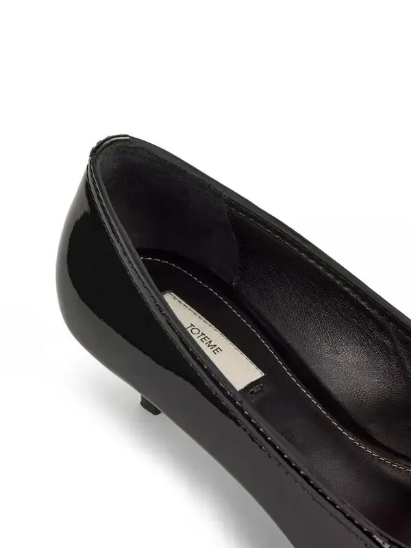 TOTEME Patent Loafer Pumps - Black