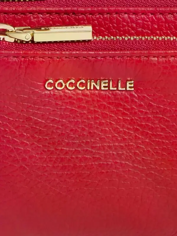 COCCINELLE Zip-up Leather Purse - Red