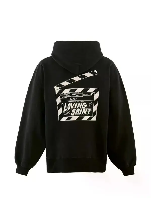 SAINT MXXXXXX Printed Hoodie - Black