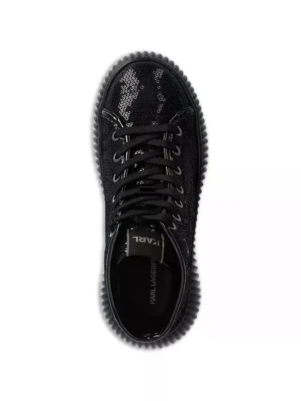 Karl Lagerfeld Sequin-embellished Platform Sneakers
