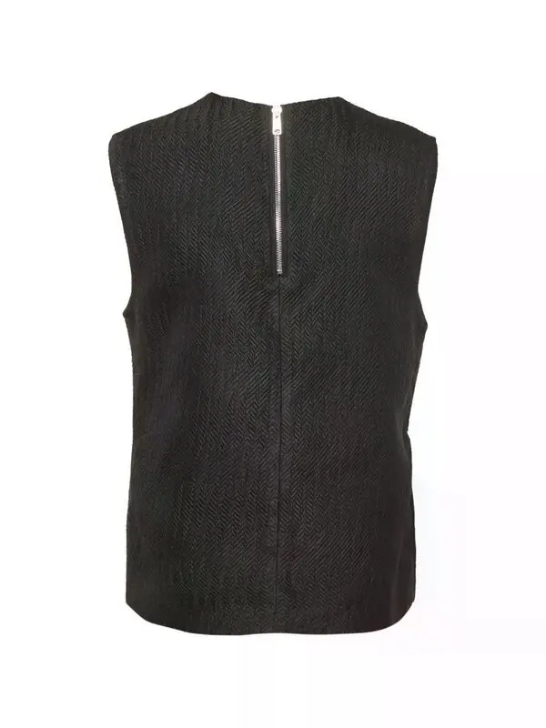 Prada Herringbone Sleeveless Top
