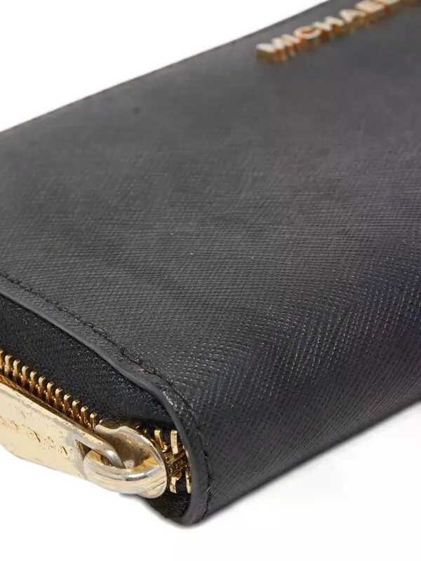 Michael Kors Bedford Logo-lettering Zip-around Wallet - Black