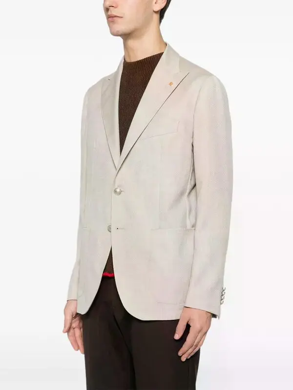 Tagliatore Patch-pocket Two-button Blazer - Neutrals