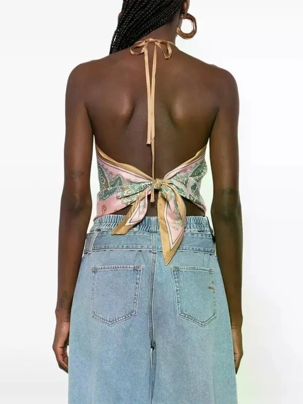 Pinko Paisley-print Scarf-style Top