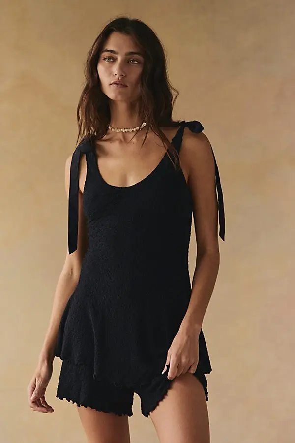 Free People Verity One-piece Romper - Black
