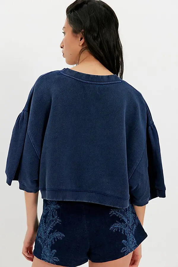 Free People Cape Me Cozy Cardi - Navy Academy