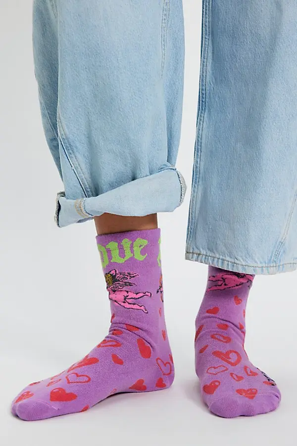 MAGNOLIA PEARL I'm Yours Crew Socks - Purple