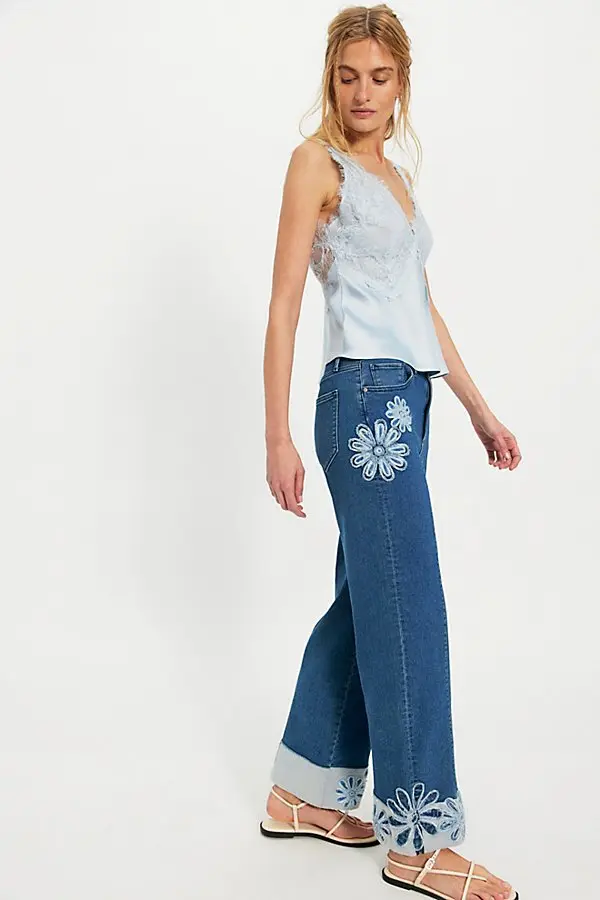 DRIFTWOOD Betty Knit Straight Leg Jeans