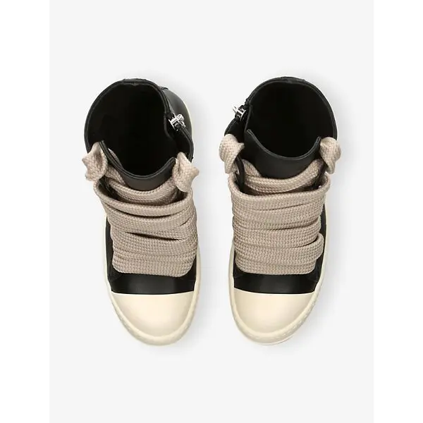 Rick Owens Jumbo Lace Leather High-top Trainers