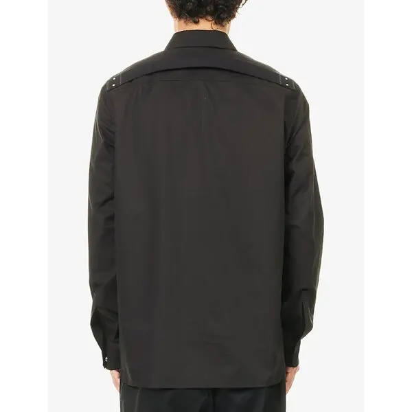 Rick Owens Fogpocket Relaxed-fit Cotton-poplin Overshirt - Black