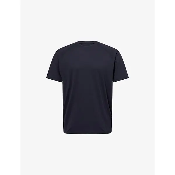 CONDITION Raglan Short-sleeve Stretch-woven T-shirt - Navy