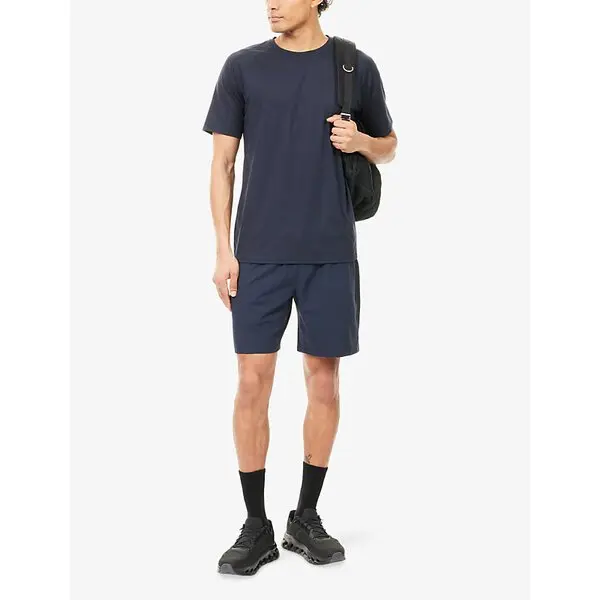 CONDITION Raglan Short-sleeve Stretch-woven T-shirt - Navy
