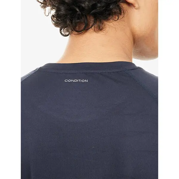 CONDITION Raglan Short-sleeve Stretch-woven T-shirt - Navy