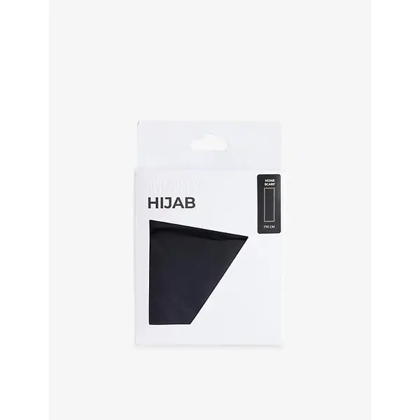 GYMSHARK Branded Stretch-woven Hijab - Gs Black