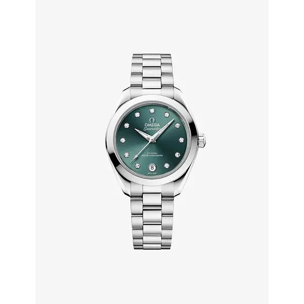 Omega Seamaster Aqua Terra 150m Diamond Watch - Pine Green