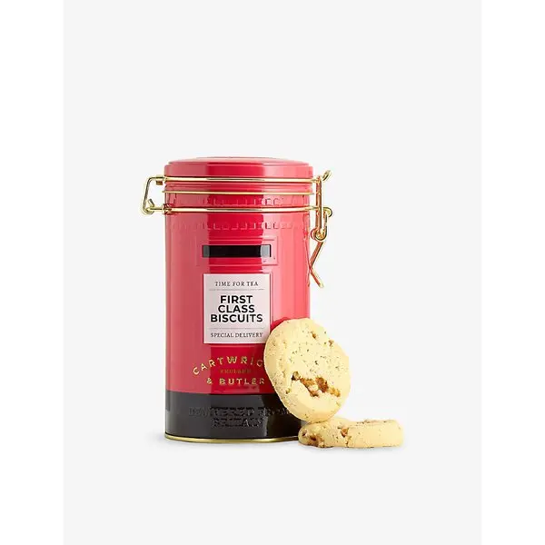 CARTWRIGHT & BUTLER Salted Caramel Biscuits Postbox Tin 200g - One-color