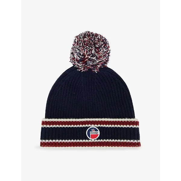 Fusalp Pompon Striped Wool And Cashmere Beanie - 6045