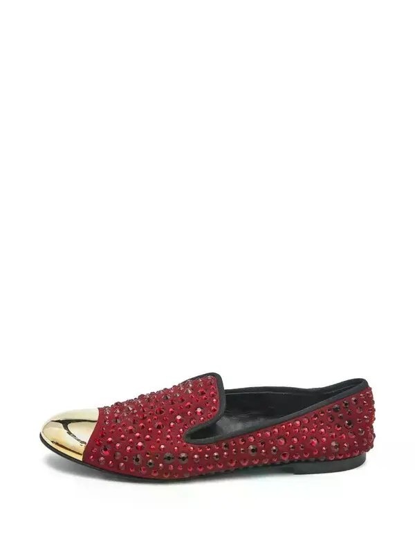 GIUSEPPE ZANOTTI Crystal-embellished Cap-toe Loafers