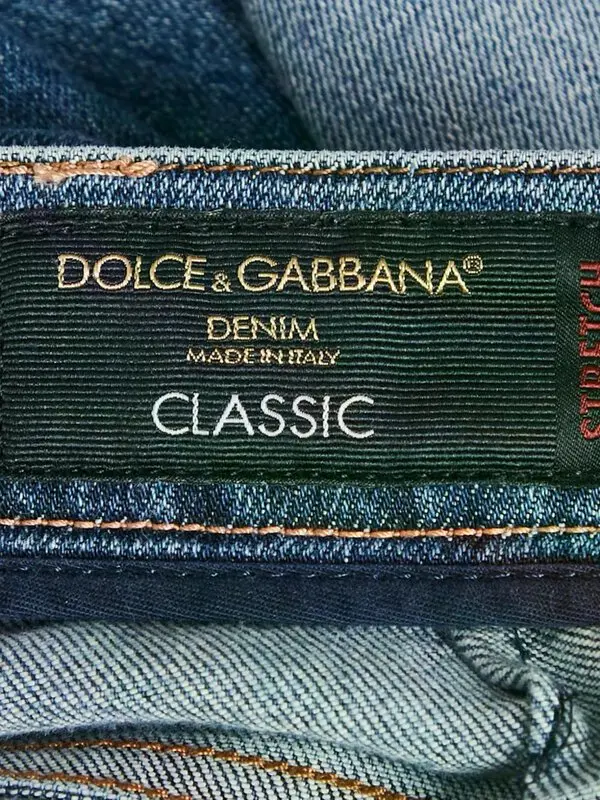 Dolce & Gabbana Distressed Five-pocket Jeans